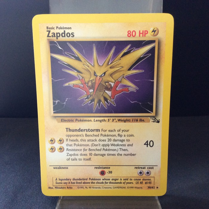 Zapdos - Fossil - Rare - 30/62 - English - Near Mint | TCGX