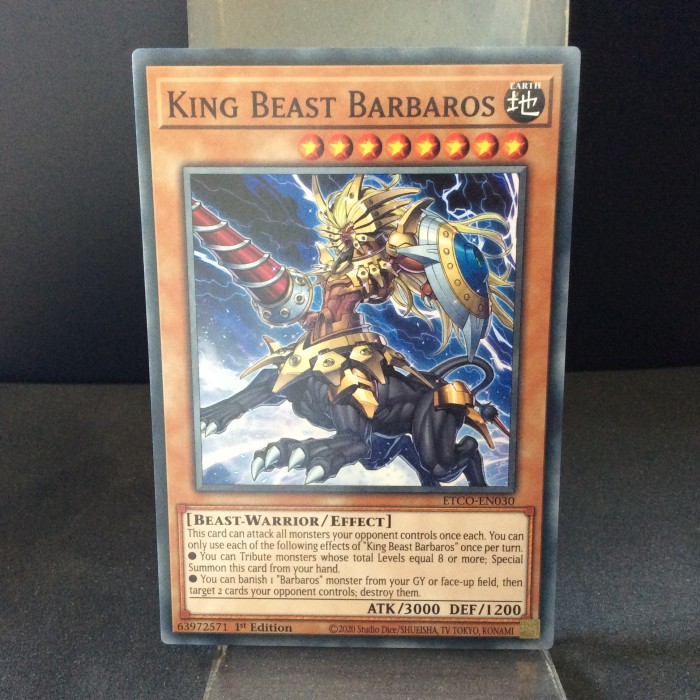 King Beast Barbaros - ETCO-EN030 - 1st Edition - English - Mint | TCGX King Beast Barbaros - ETCO-EN030 - 1st Edition - English - Mint | TCGX